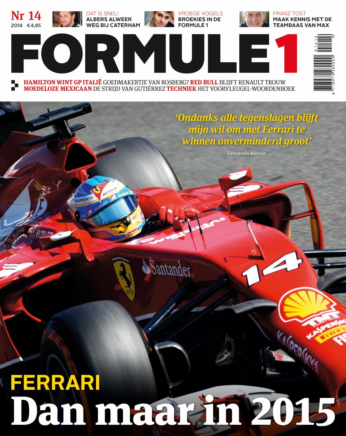 Formule 1 nr. 14 is uit! - Formule1.nl