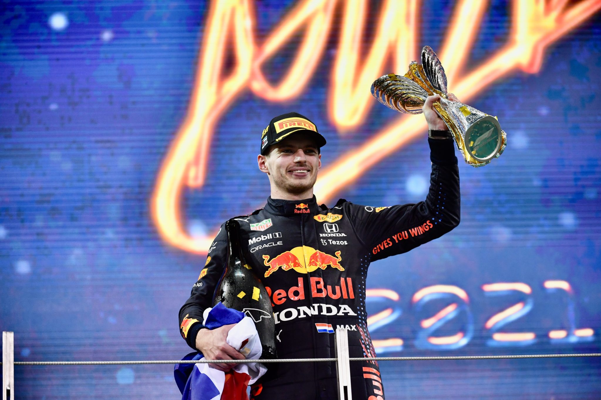 In beeld: Red Bull en Verstappen vieren kampioensfeest in Abu Dhabi